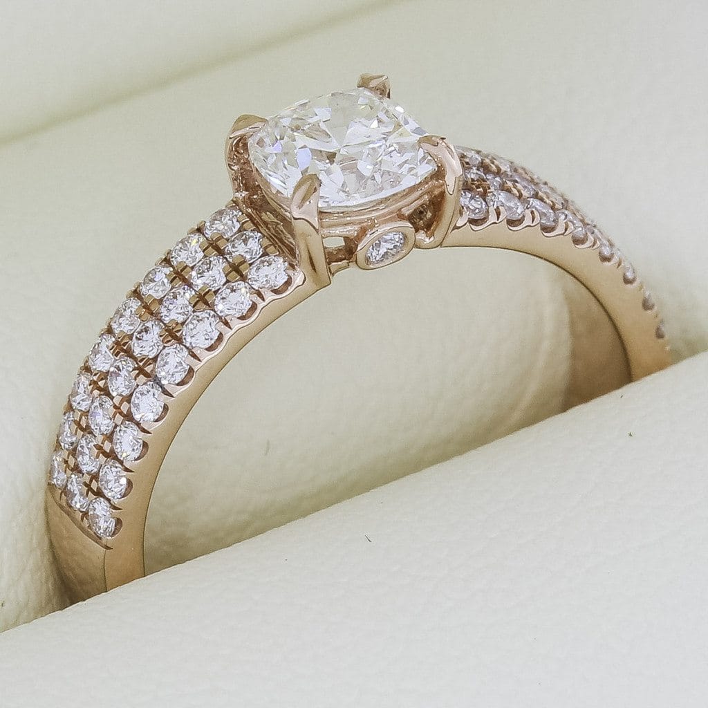 Rose Gold Pave Diamond Dress Ring - Portfolio - Durham Rose