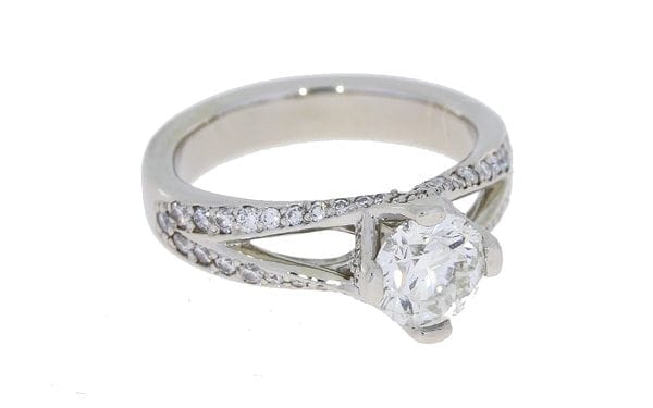 Contemporary Diamond Encrusted Engagement Ring - Portfolio - Durham Rose