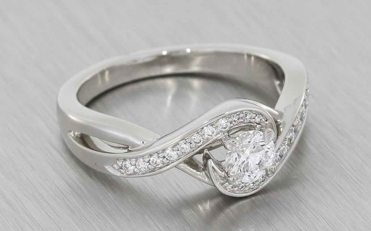 Multi-Level Swirl Engagement Ring - Portfolio - Durham Rose